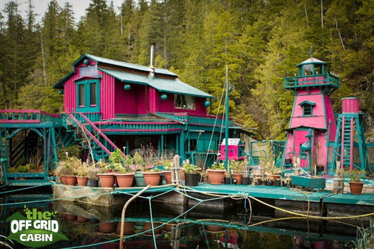 Living Off The Grid On A Self Sustaining Homemade Island.