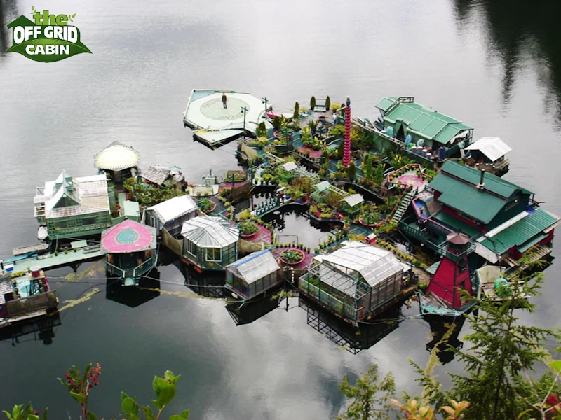 Living Off The Grid On A Self Sustaining Homemade Island.
