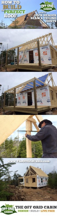 Installing The Front Deck Header And Ceiling Joists – The Off Grid Cabin